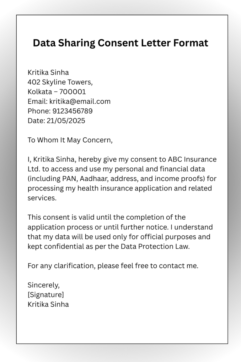 Different Consent Letter Formats