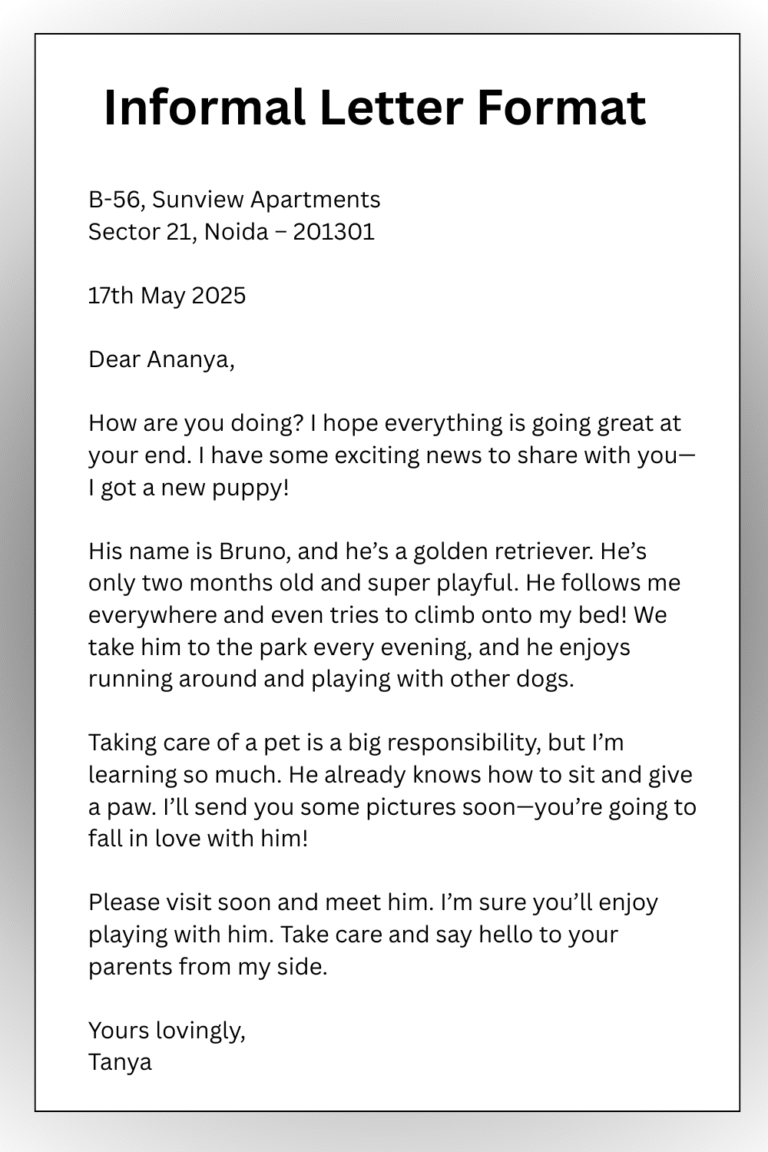 Informal Letter Format