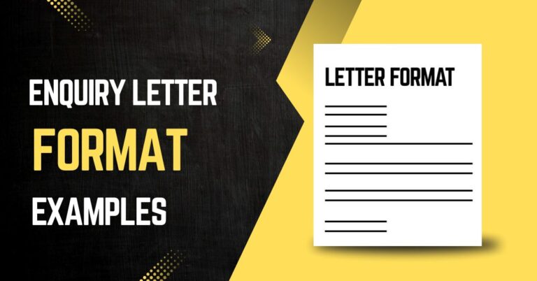 Enquiry Letter Format Examples